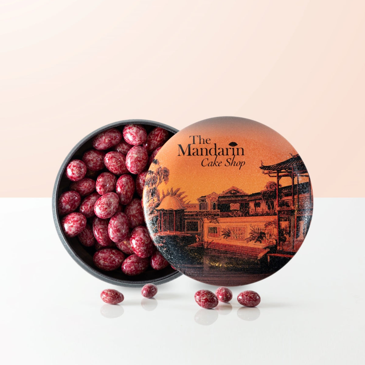 Raspberry White Chocolate Coated Almonds | The Mandarin Cake Shop by ...